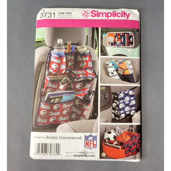 Simplicity | Office | Simplicity Sewing Pattern 373 Car Organizer Craft ...